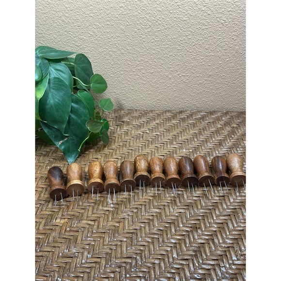 Vintage Teak Corn Holders | Dining | Vintage Corn On Cob Forks Wooden ...